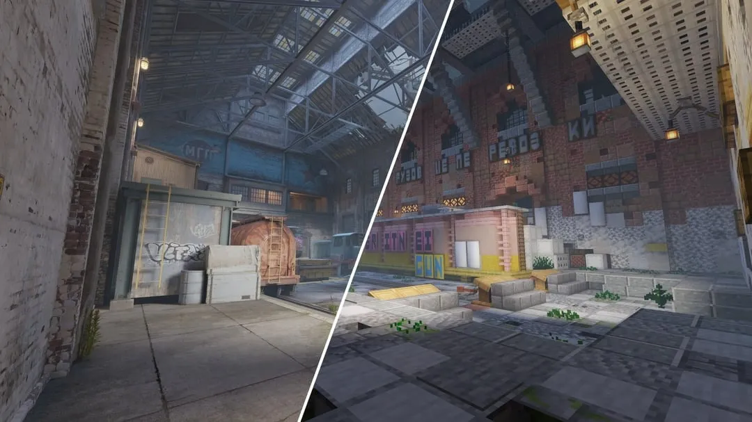 Counter-Strike a Minecraft v jednom. Kostičkované verze známých map ...